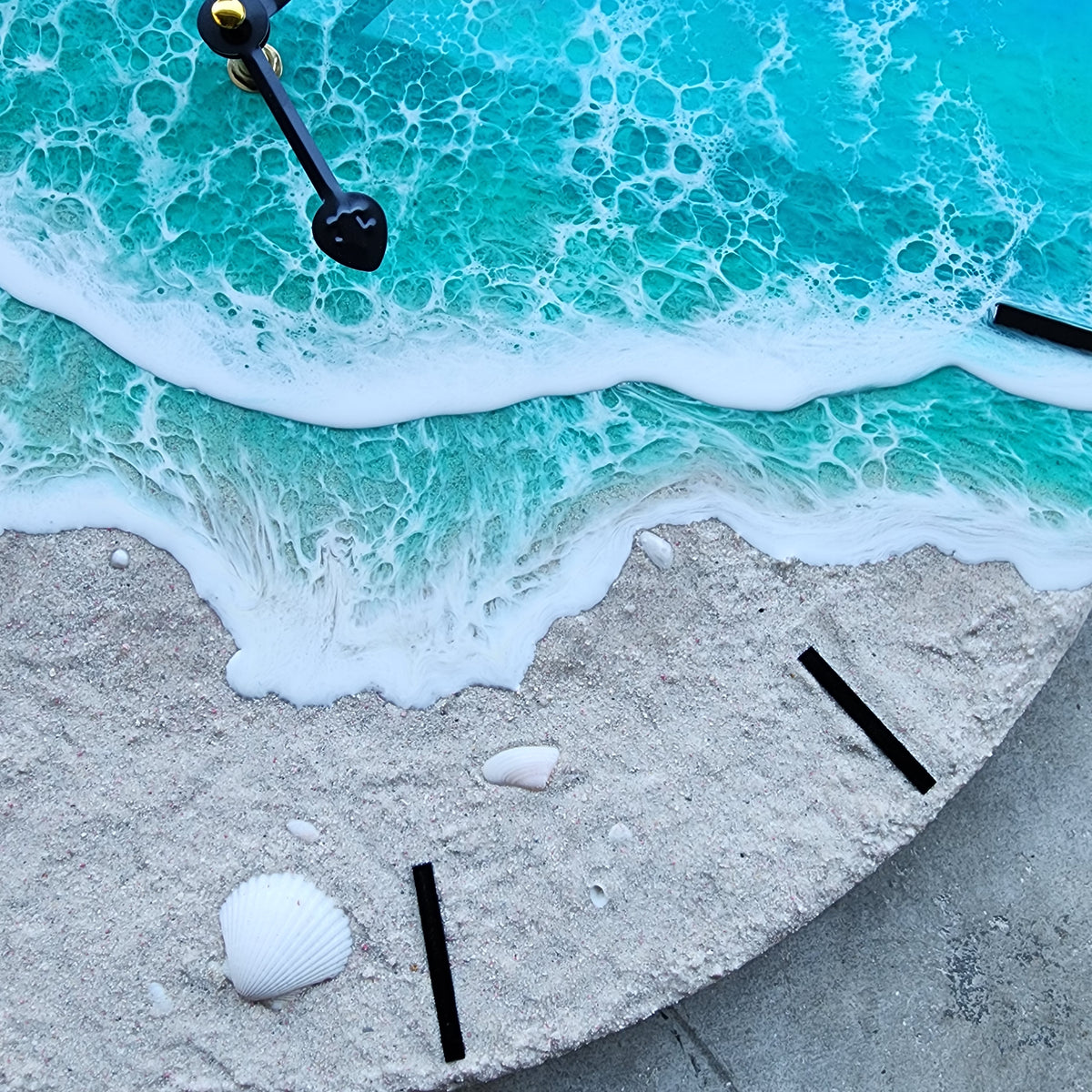 Blue Lagoon 16" Clock – Crafted by Rachel