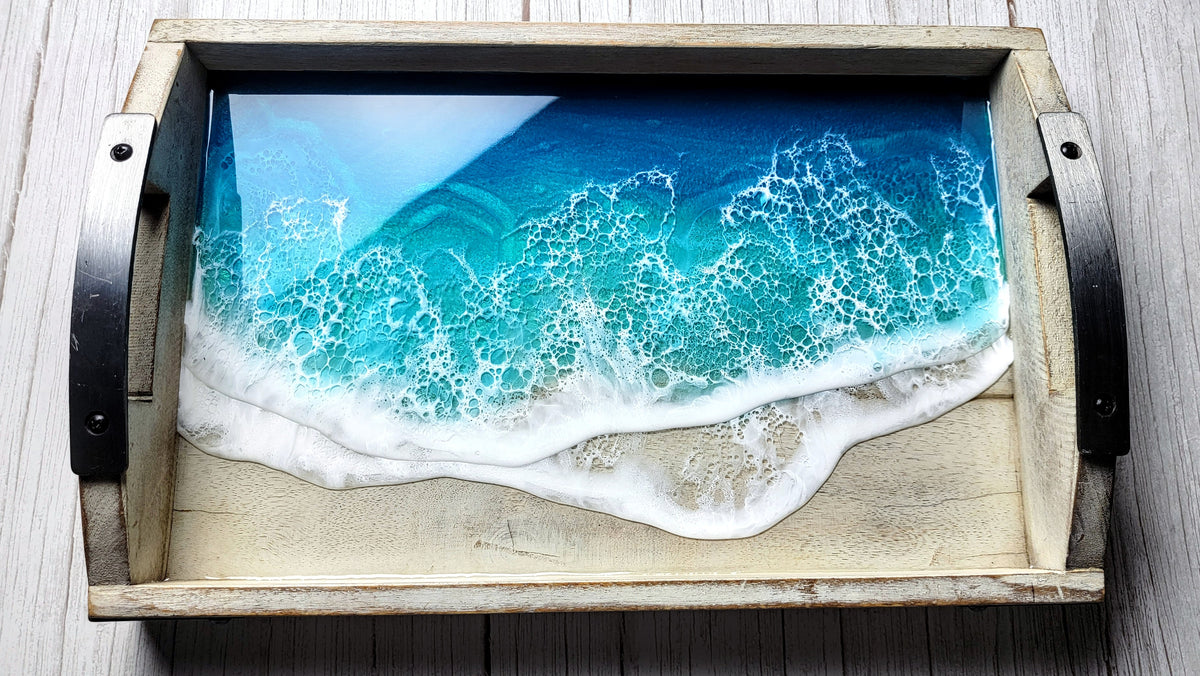 Caribbean Waves Tray – Crafted by Rachel