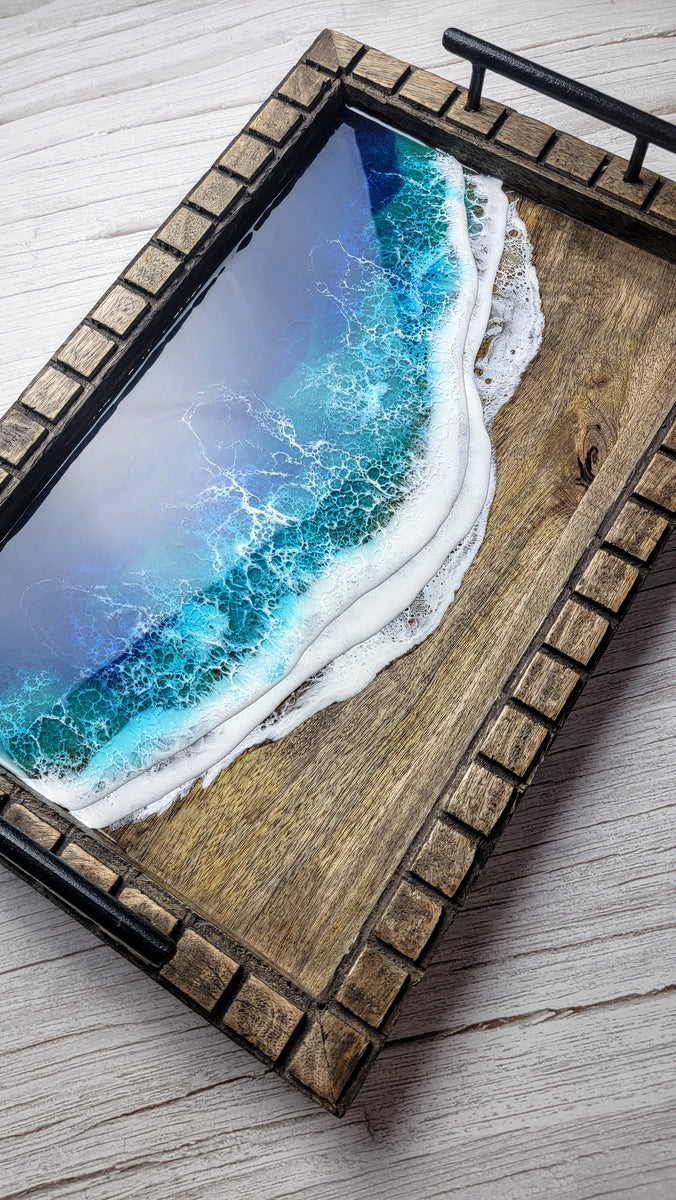 Low Profile Wave Tray with Handles – Crafted by Rachel