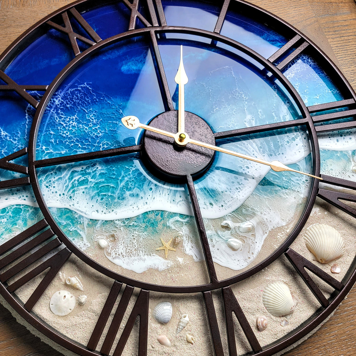 Beach Wave Clock - Ready to Ship – Crafted by Rachel